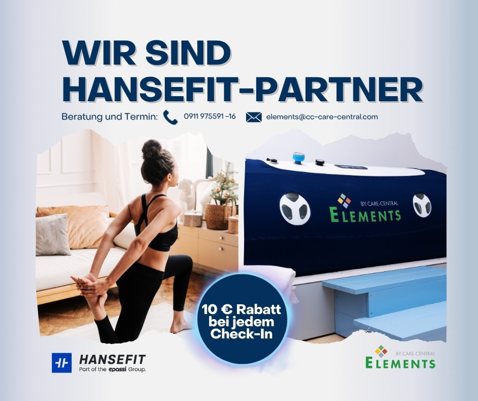 JETZT NEU: Wir sind Partner von HANSEFIT! - ELEMENTS Therapiezentrum by Care Central